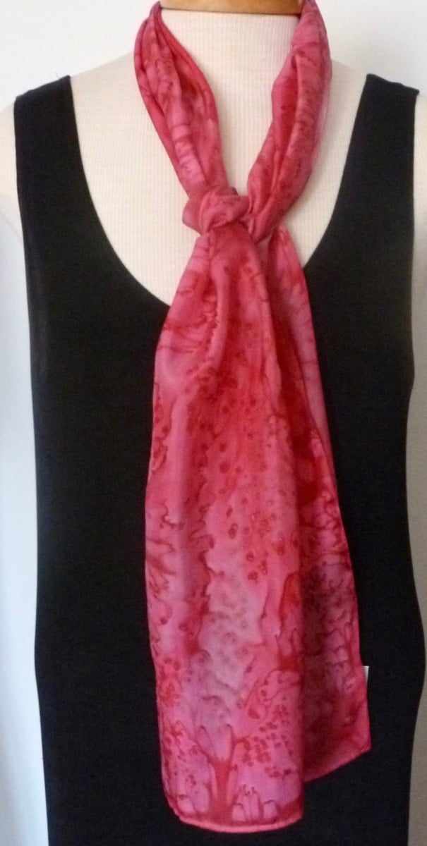 Salted pink rose silk scarf | CHERI LASHER